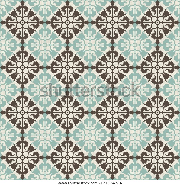 Vintage Seamless Pattern Victorian Motif Stock Vector (Royalty Free ...