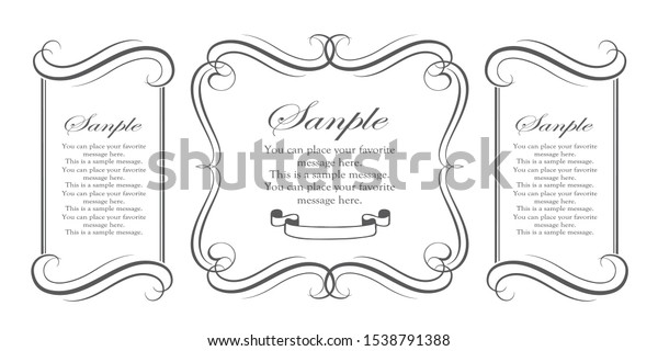 Vintage Sign Frames Old Decorative Frame Stock Vector (Royalty Free ...