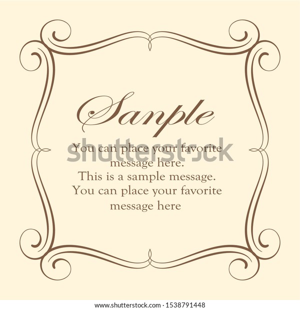 Vintage Sign Frames Old Decorative Frame 스톡 벡터(로열티 프리) 1538791448