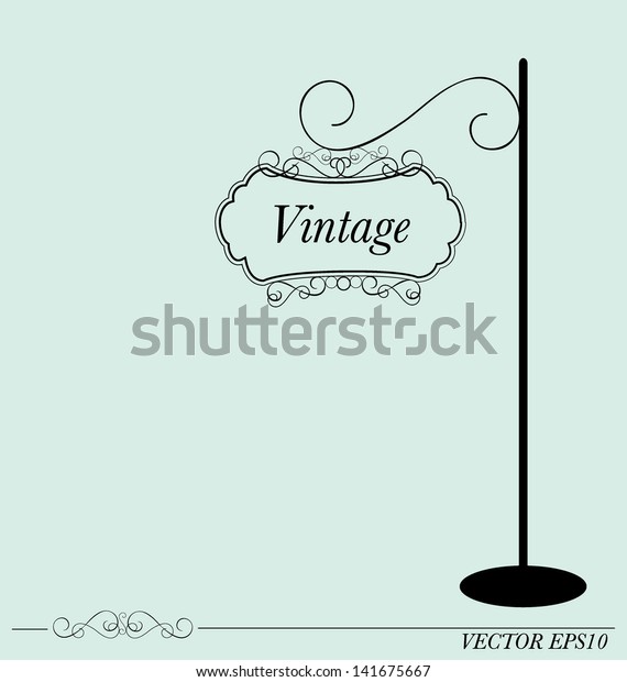 Vintage Sign Vector Illustration Stock Vector (Royalty Free) 141675667 ...