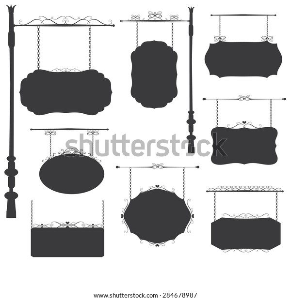 Vintage Signs Set Stock Vector (Royalty Free) 284678987