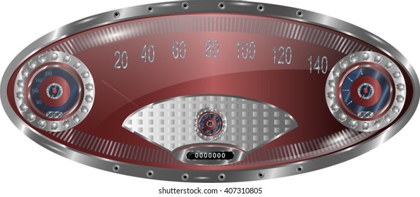 Vintage Speedometer Stock Vector (Royalty Free) 407310805 | Shutterstock