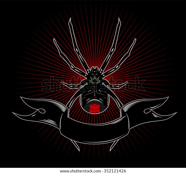 Vintage Spider Banner Stock Vector (Royalty Free) 352121426 | Shutterstock