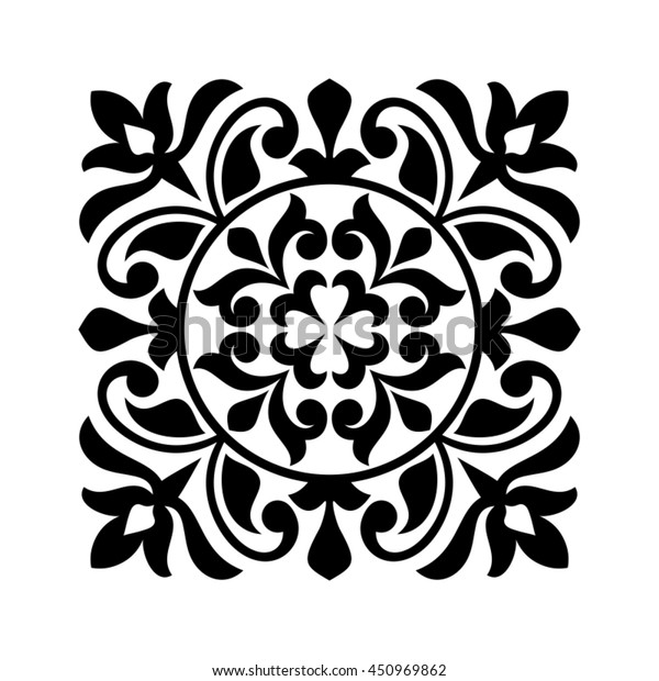 Vintage Square Ornament Design Stock Vector (Royalty Free) 450969862