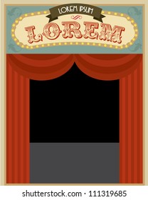Vintage Stage Poster Template Vectorillustration Stock Vector (Royalty ...
