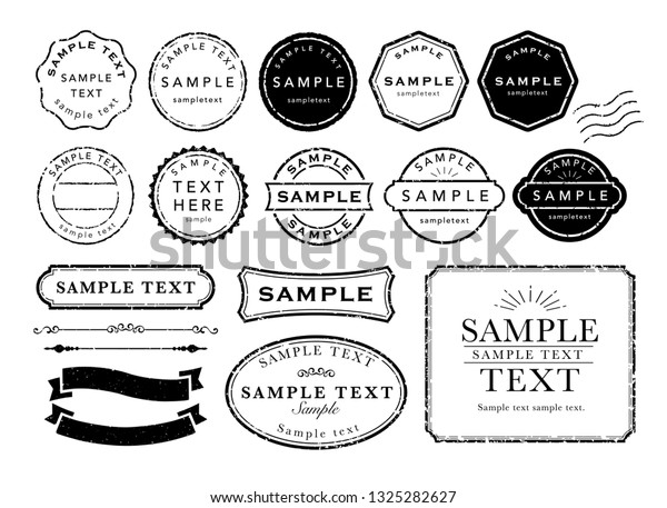 marco de sello vintage: vector de stock (libre de regalías) 1325282627 ...