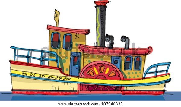 Vintage Steamer Cartoon: เวกเตอร์สต็อก (ปลอดค่าลิขสิทธิ์) 107940335 ...