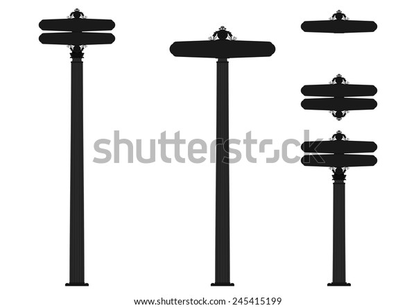 Vintage Street Sign Vector Stock Vector (Royalty Free) 245415199