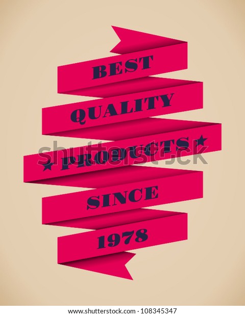 Vintage Style Banner Text Stock Vector (Royalty Free) 108345347