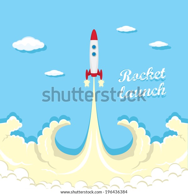 Vintage Style Retro Poster Rocket Launcher Stock Vector (Royalty Free ...