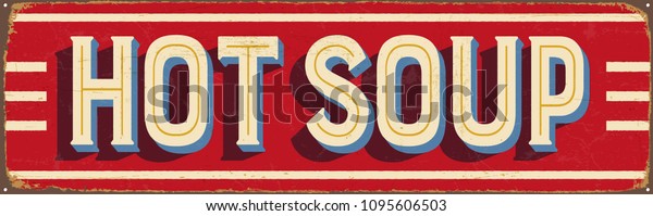Vintage Style Vector Metal Sign Hot Stock Vector (Royalty Free ...