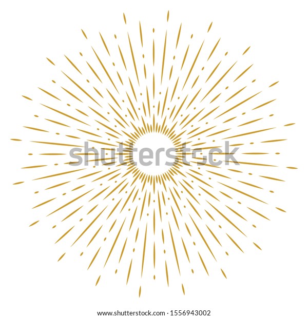 Vintage Sunburst Design Vector Template Stock Vector (Royalty Free ...