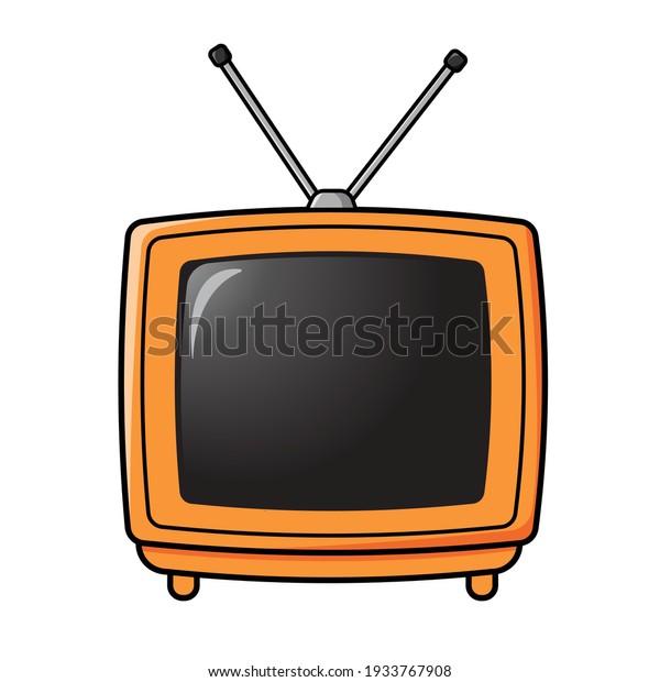 Vintage Television Cartoon Vector Illustration Stock Vector (Royalty ...
