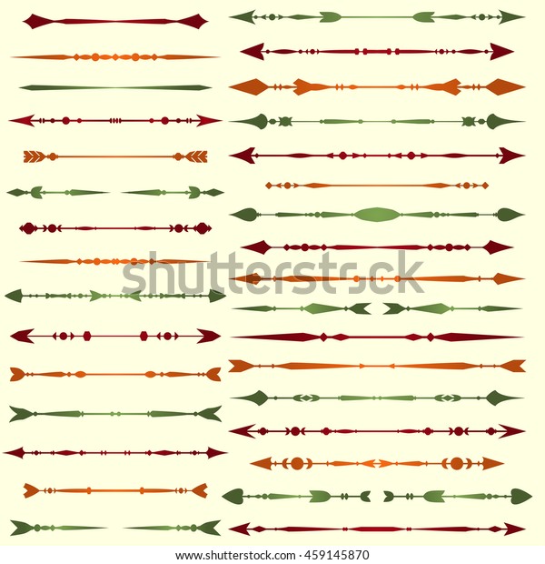 Vintage Text Dividers Collection Vector Set Stock Vector (Royalty Free ...