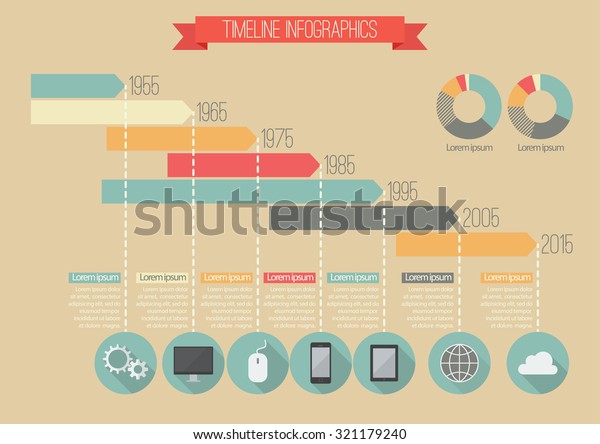 Vintage Timeline Infographic Technology Stock Vector (Royalty Free ...