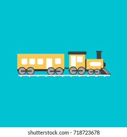 Vintage Train Engine Icon Stock Vector (Royalty Free) 718723780 ...