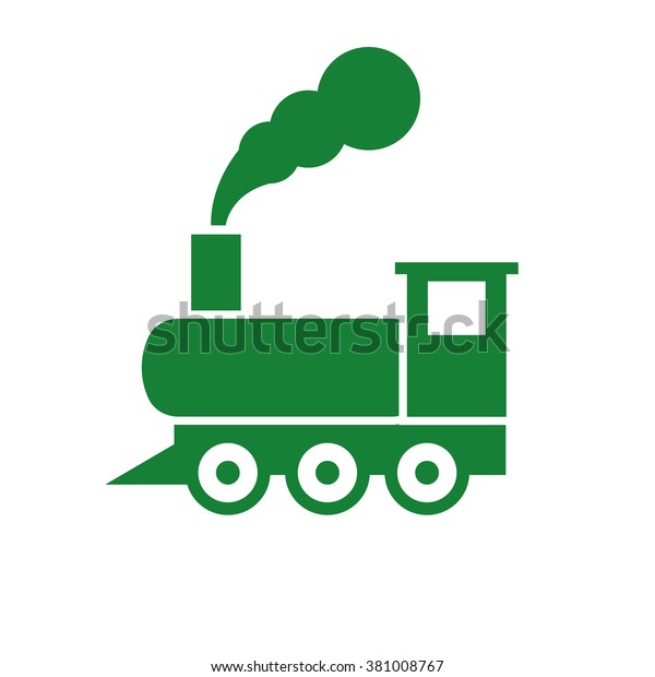 Vintage Train Sign Vector Icon Green Stock Vector (Royalty Free ...