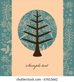 Vintage Tree Vector Illustration Stock Vector (Royalty Free) 67613662 ...