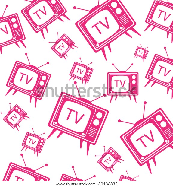 Vintage Tv Pattern Vector Illustration Stock Vector (Royalty Free ...