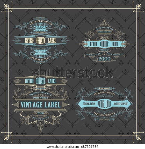 Vintage Typographic Label Premium Vector Stock Vector (Royalty Free ...