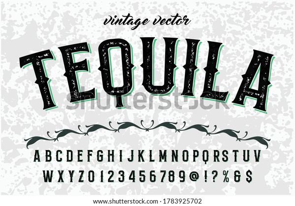 Vintage Typography Vector Vintage Font Vector Stock Vector (Royalty ...