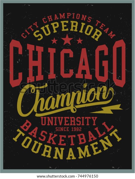 Vintage Varsity Graphics Emblem Grunge Background Stock Vector (Royalty ...