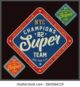 Vintage Varsity Vector Graphics Grunge Background Stock Vector (Royalty ...