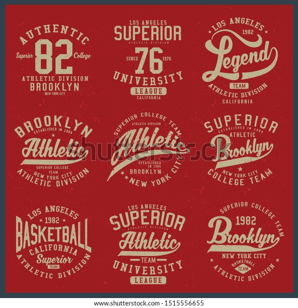 Vintage Varsity Vector Graphics Grunge Backgrounds Stock Vector ...