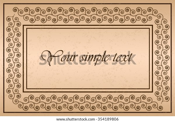 Vintage Vector Background Header Ornamental Frame Stock Vector (Royalty ...