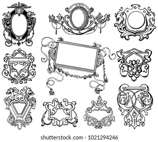 Vintage Vector Frames Stock Vector (Royalty Free) 1021294246 | Shutterstock
