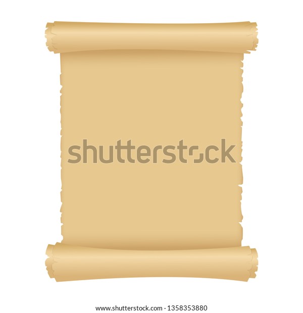 Vintage vector illustration style of parchment or old paper scroll ...
