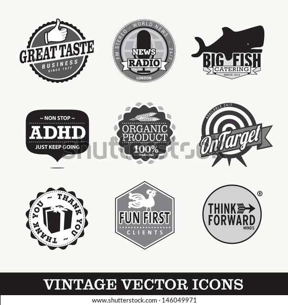 Vintage vector logo symbols