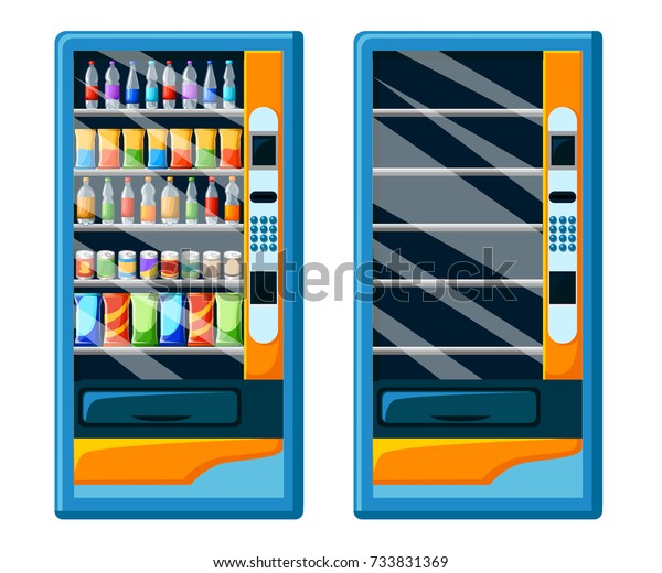 Vintage Vending Machine Advertisement Poster Snacks Stock Vector ...
