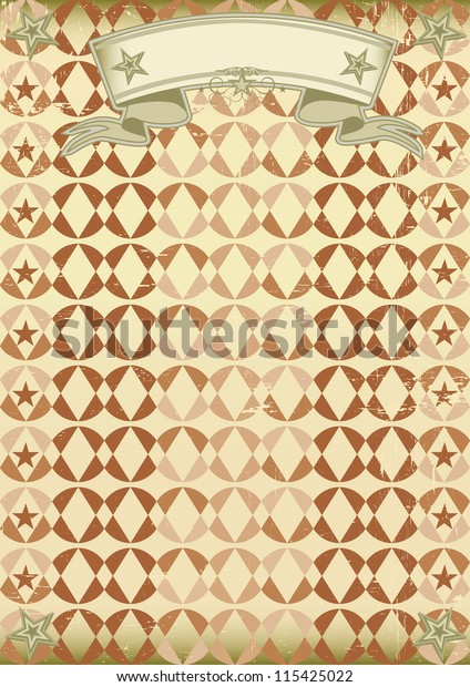 Vintage Wallpaper Poster Retro Background Poster Stock Vector (Royalty ...