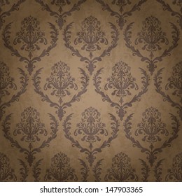 Vintage Wallpaper Seamless Texture Stock Vector (Royalty Free ...