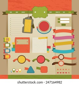 Vintage Web Tags Design Layout Create Stock Vector (Royalty Free ...
