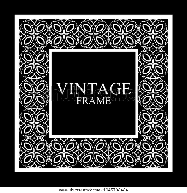 Vintage White Border Frame Retro Ornamental Stock Vector (Royalty Free ...