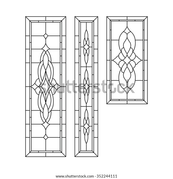 Vintage Window Design Many Different Varieties Stock Vector (Royalty ...