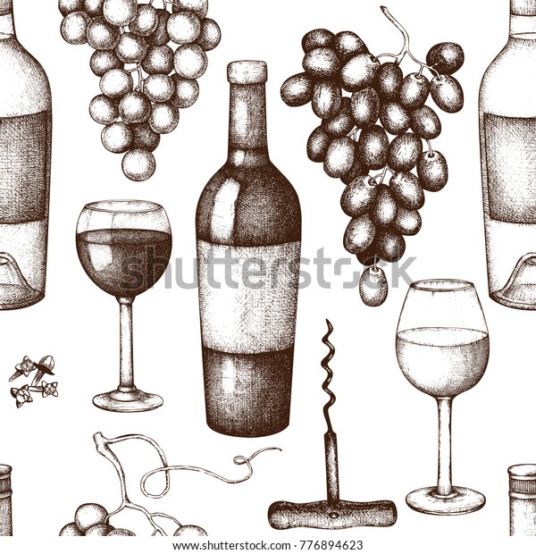 Vintage Wine Background Vector Illustration Wine Stock Vector (Royalty ...