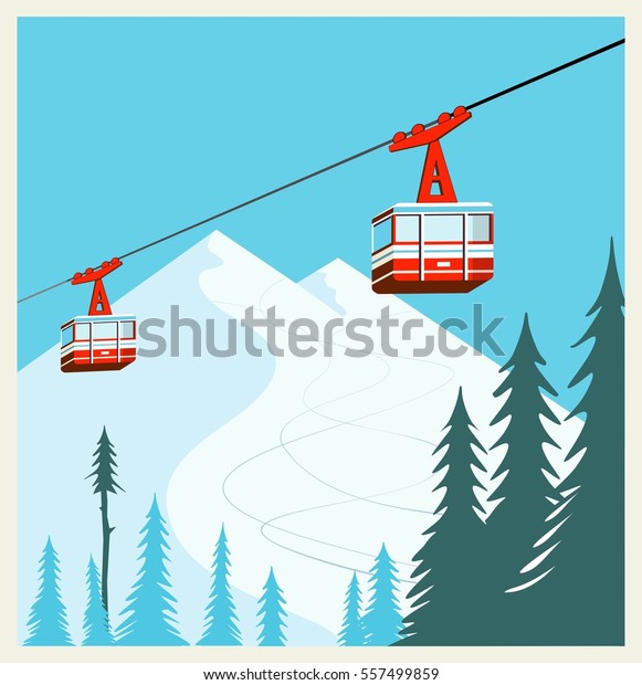 Image vectorielle de stock de Carte d'arrière-plan Vintage Hiver ...