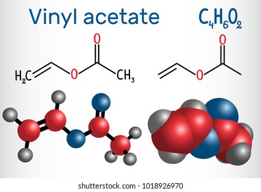 Vinyl Acetate Molecule Precursor Polyvinyl Acetate Stock Vector ...