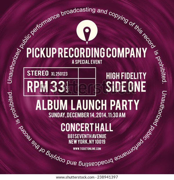 Vinyl Cover Label Design Using Layout 库存矢量图（免版税）238941397 | Shutterstock