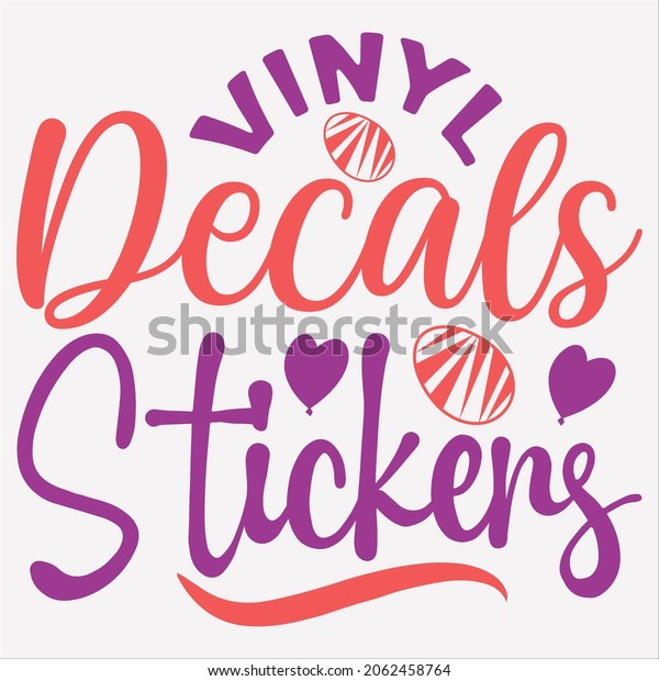 Vinyl Decals Stickers Tshirt Design Stock Vector (Royalty Free ...