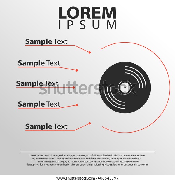 Vinyl Record Icon Infographics Template Stock Vector (Royalty Free ...