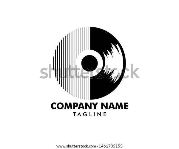 Vinyl Record Logo Template Design Vector Stock Vector (Royalty Free ...