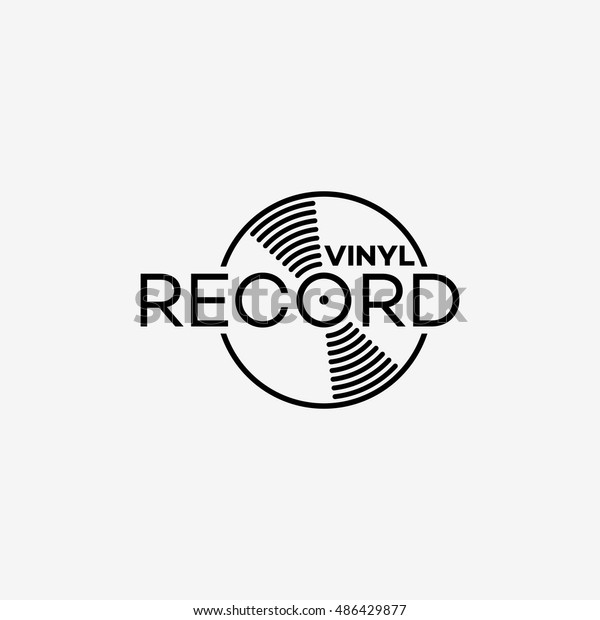 Vinyl Record Logo Template Design Vector Stock Vector (Royalty Free ...