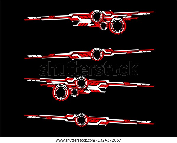 Vinyls Sticker Set Decals Car Racing : image vectorielle de stock ...