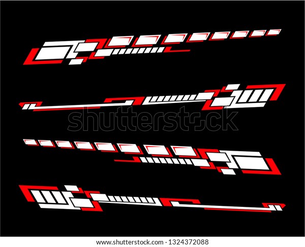 Vinyls Sticker Set Decals Car Racing : image vectorielle de stock ...