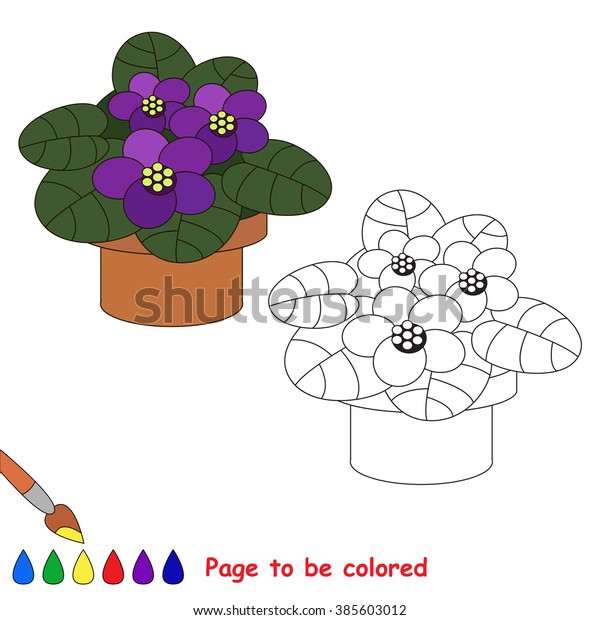 Violet Be Colored Coloring Book Children Stock Vector (Royalty Free ...