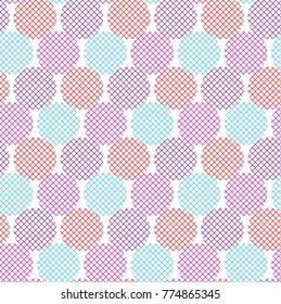 Violet Blue Geometry Round Seamless Pattern Stock Vector (Royalty Free ...